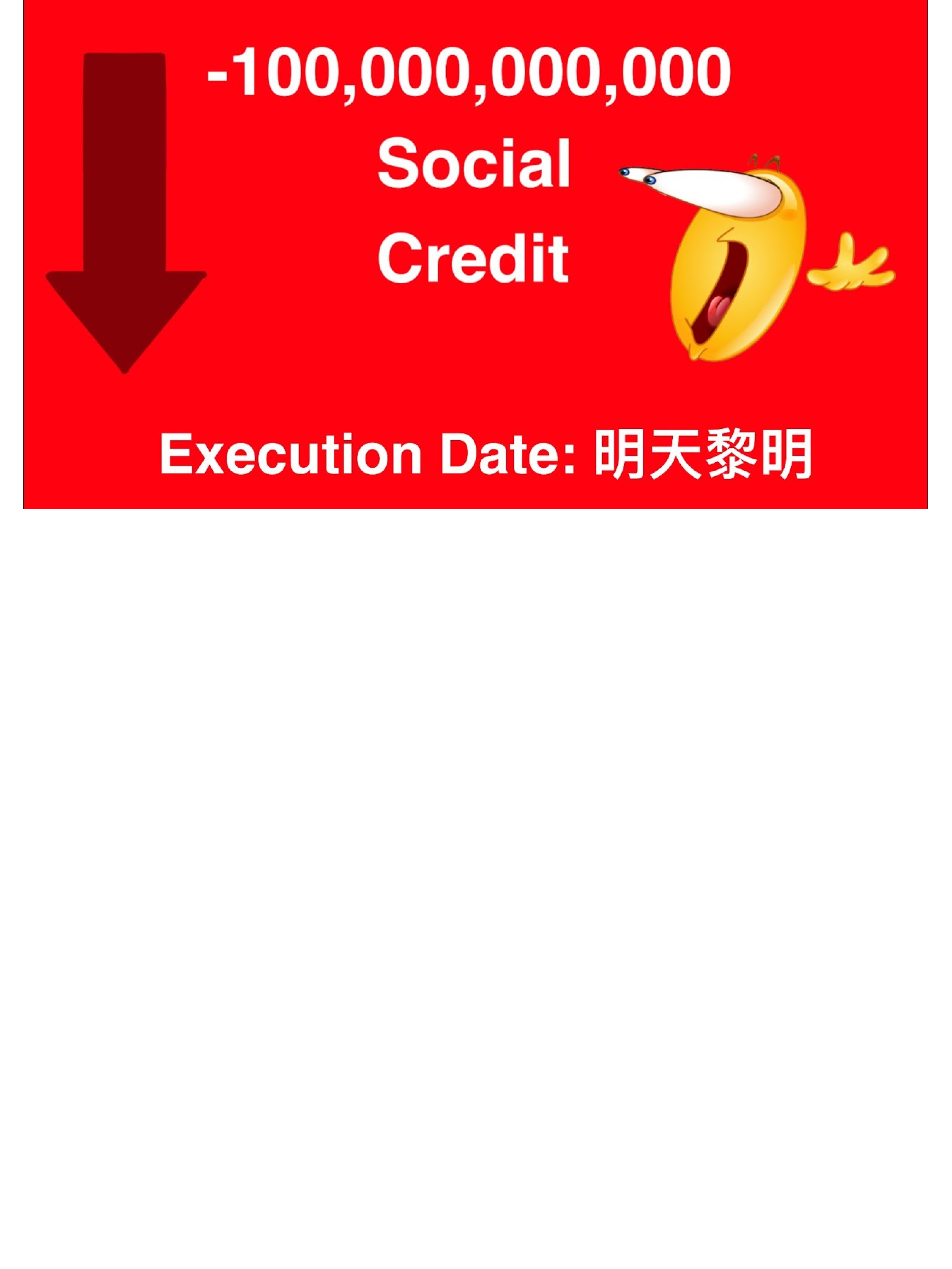 Social Credit -100000000000 - 客製化衣服、個性化T恤、T恤創作│LOGOless